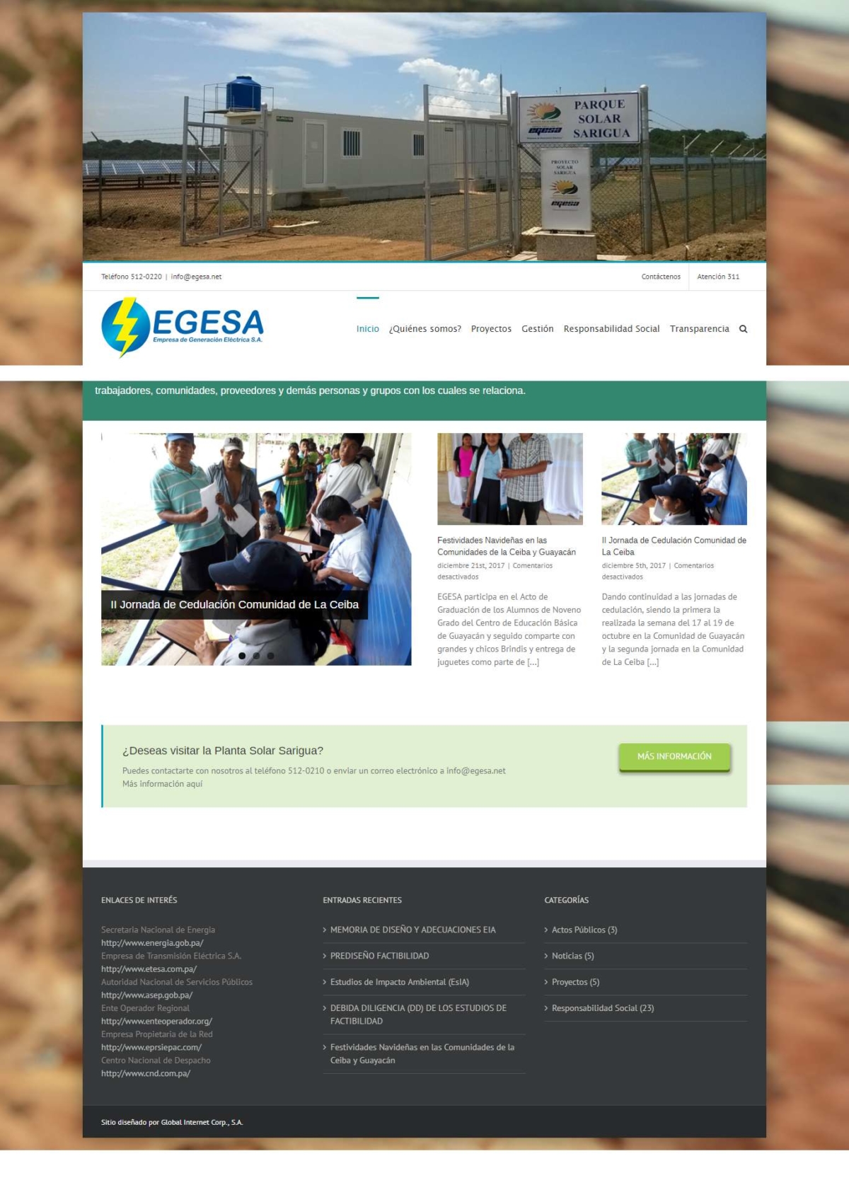 Empresa de Generación Eléctrica, S.A. (egesa.net) – Negocios Virtuales